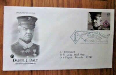 USMC DANIEL J DALY DISTINGUISHED MARINE SEMPER FI 2005 PCS CACHET FDC ...