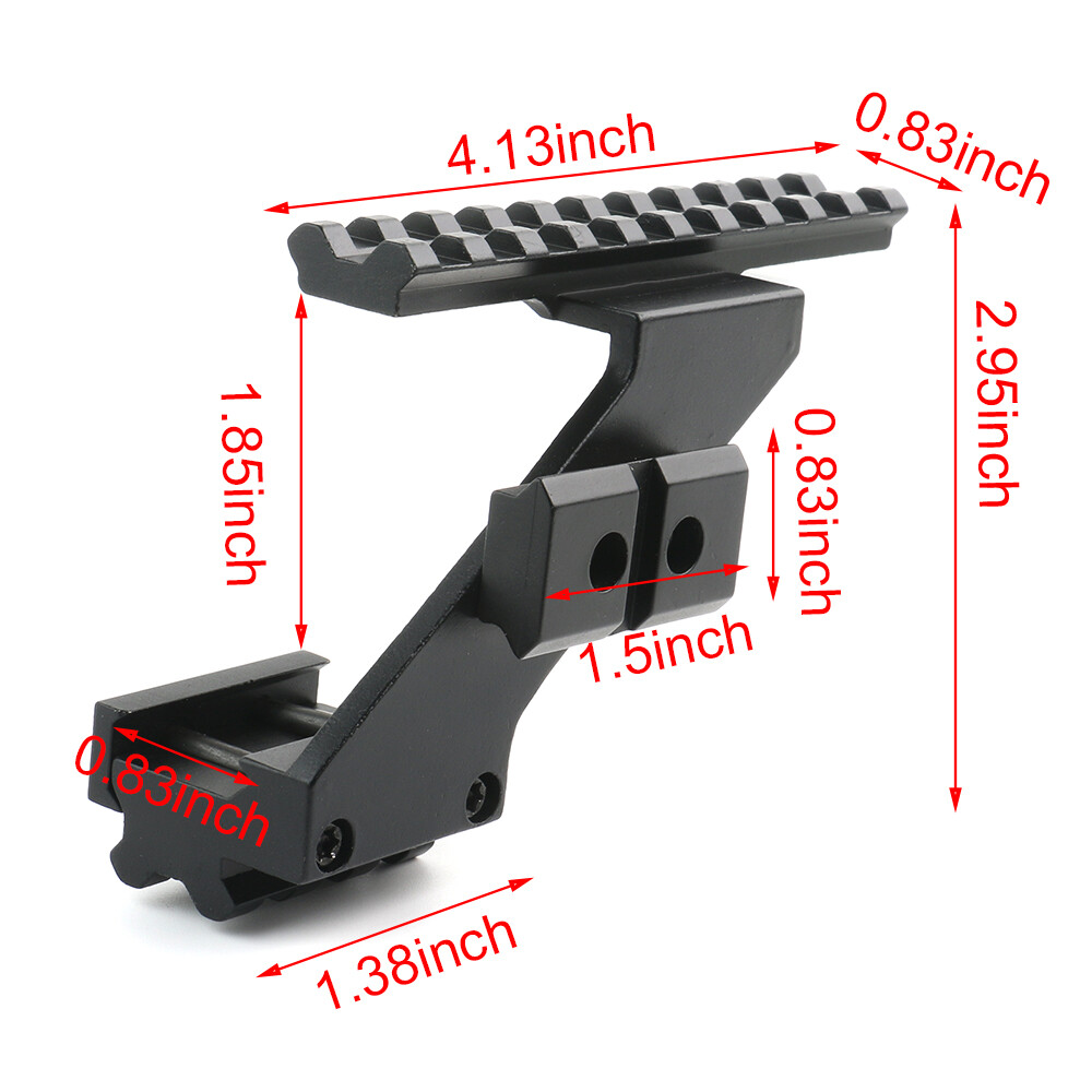 Tactical Pistol Handgun Scope Mount with Weaver Rails for Red Dot Laser ...