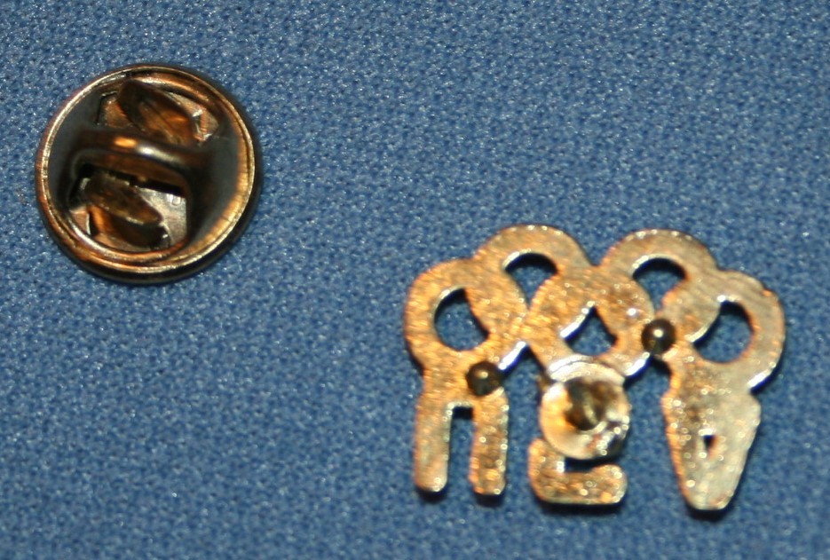 USA Olympics Lapel Hat Pin Rings Gold Tone 5/8" x 1/2" | eBay
