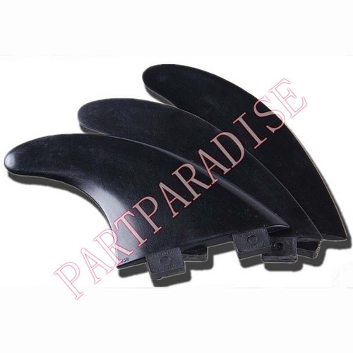 FCS Surfboard Fins M5 G5 Thruster Fins FCS Fin System Set of 3 black ...