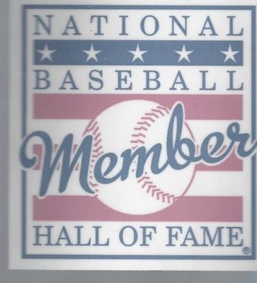 National baseball Hall of fame hof mlb member WINDOW DECAL cooperstown ...
