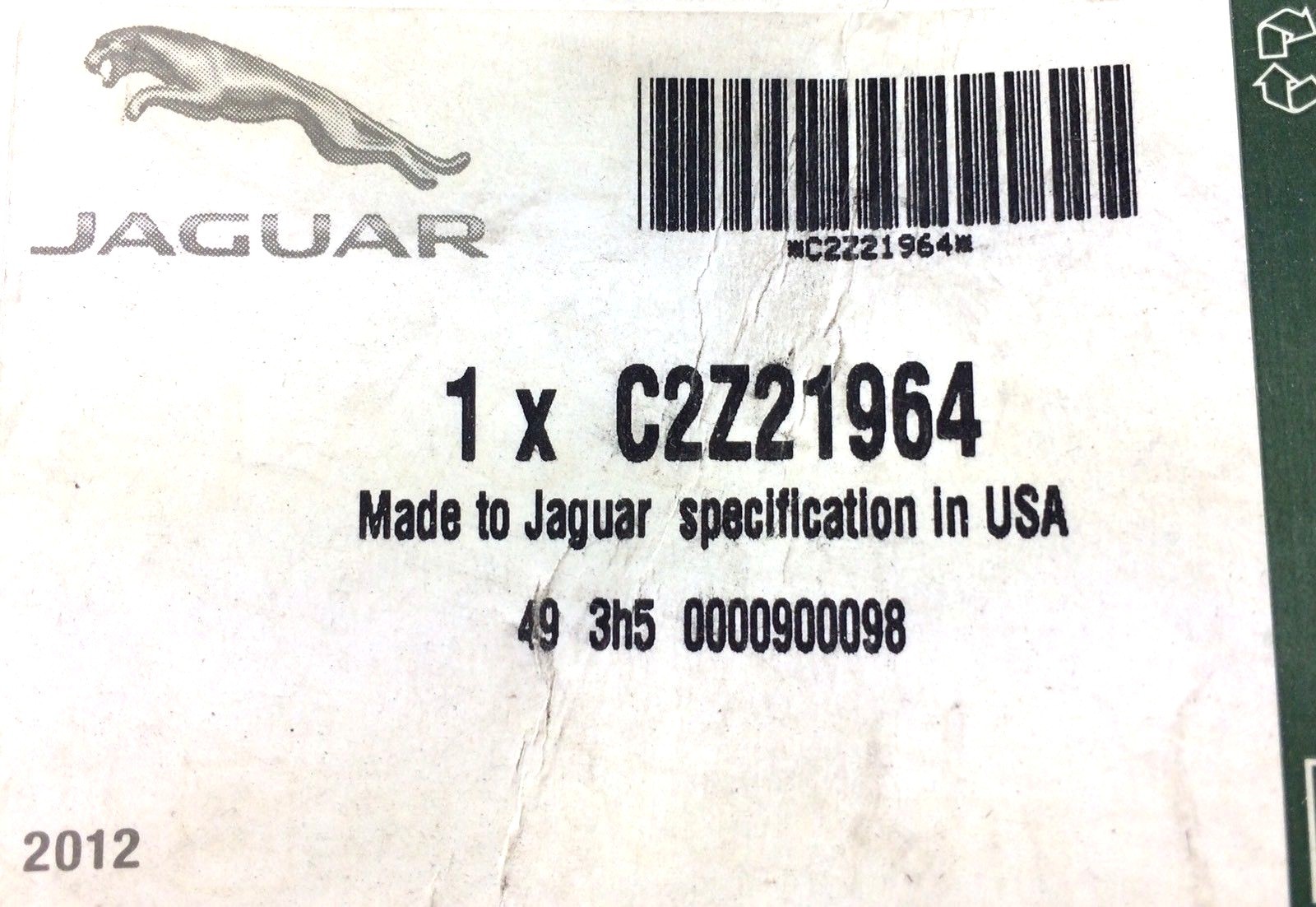 GENUINE JAGUAR F-PACE, XE, XF, XJ 2.0 PETROL TURBO OIL FILTER C2Z21964 ...