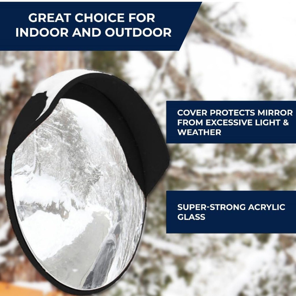 12" Convex Mirror Outdoor & Indoor - Acrylic Safety Traffic Mirror for ...