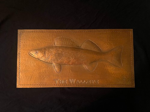 RB Reitz Arts & Crafts style Copper Fish Plaque - The Walleye | eBay