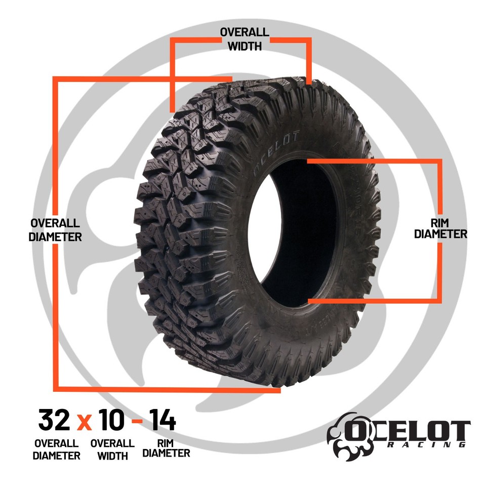 32 x 10R - 14 Ocelot Ohanzee ATV/UTV Tire | eBay