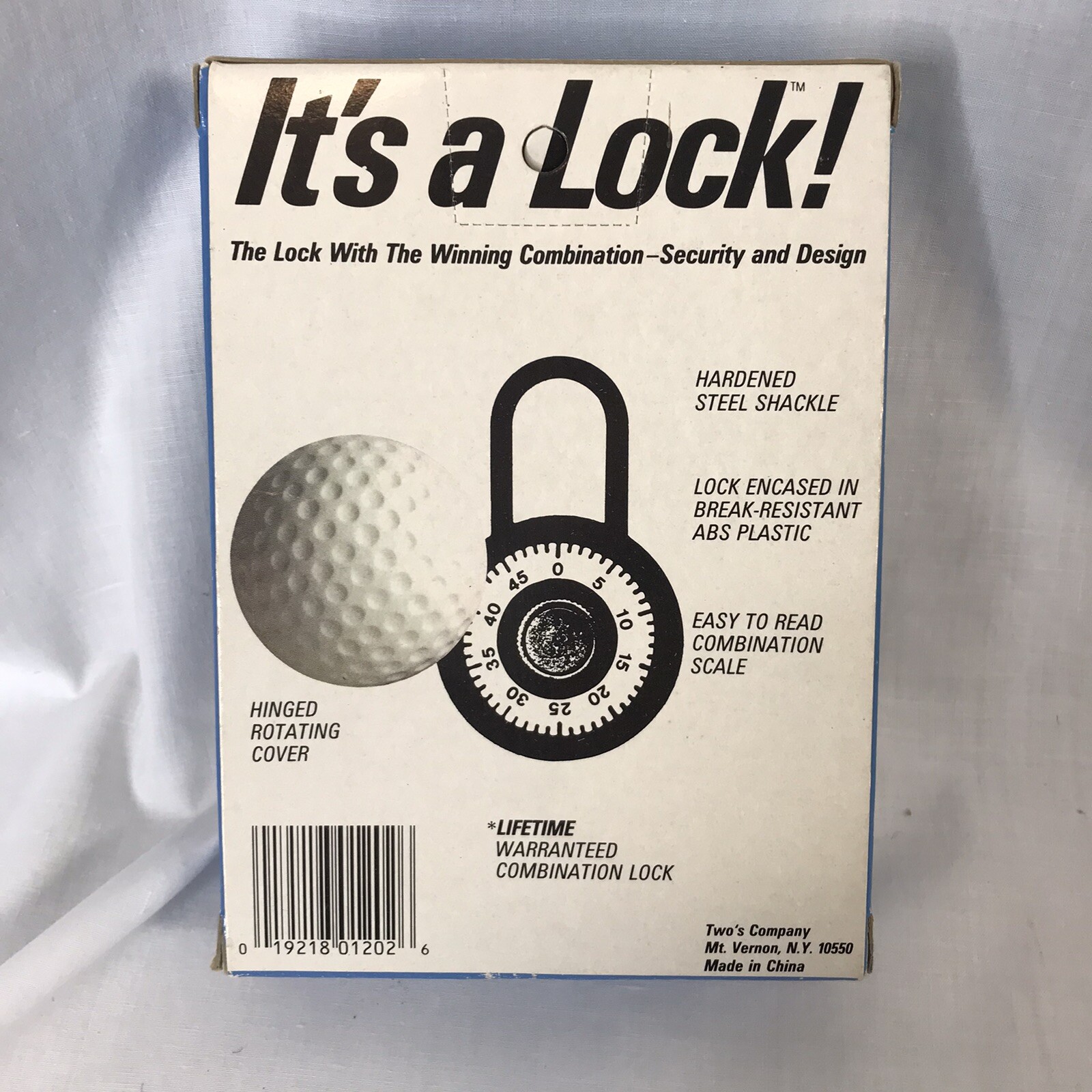 Vintage Golf Ball It's A Lock Combination Padlock Covered Steel Shackle ...
