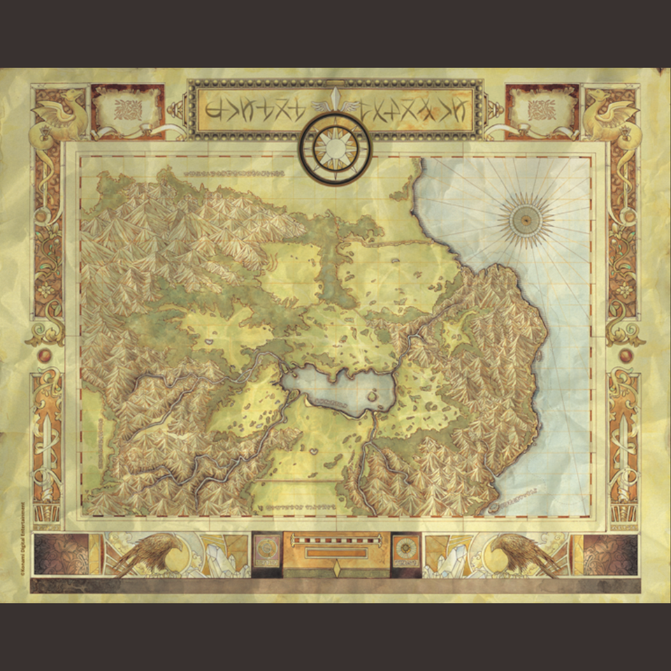 Suikoden 1 2 Video Game World Old Map Poster Giclee Print Art 20x16 ...