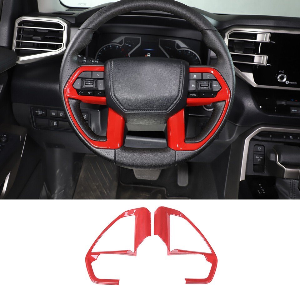 15PCS Red Center Console Interior Cover Trim For Toyota Tundra Sequoia ...