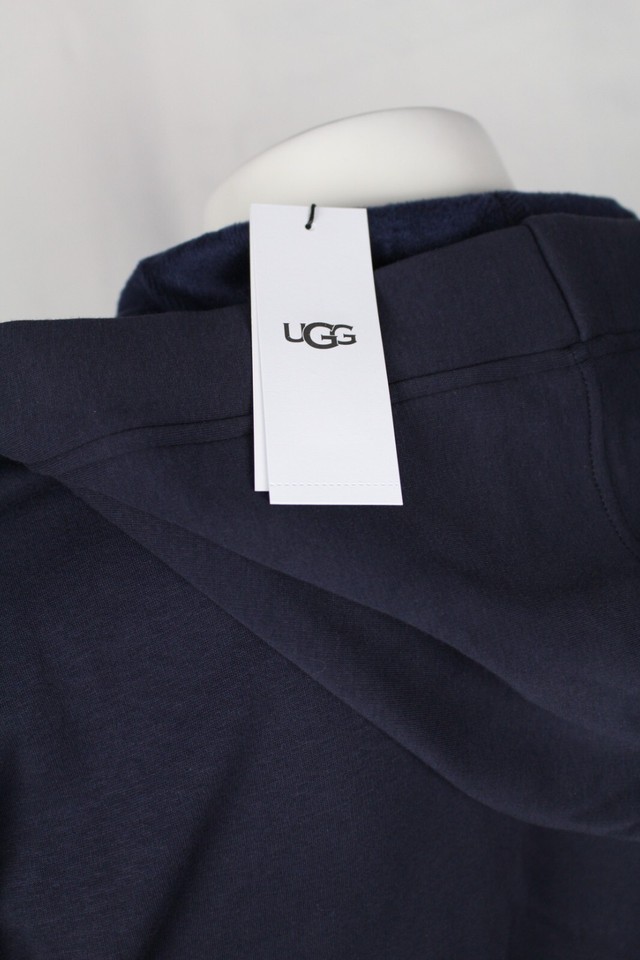 Ugg Men's Robe Leeland Hooded Hoodie Pockets Super Soft Navy Blue ...