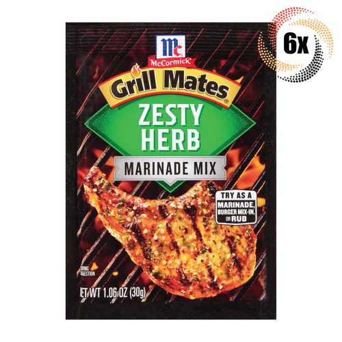 6x Packets McCormick Grill Mates Zesty Herb Marinade Seasoning Mix | 1 ...