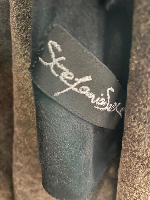 STEFANIA SARLE Black 100% Genuine Shearling Swing Coat Size 12 with ...