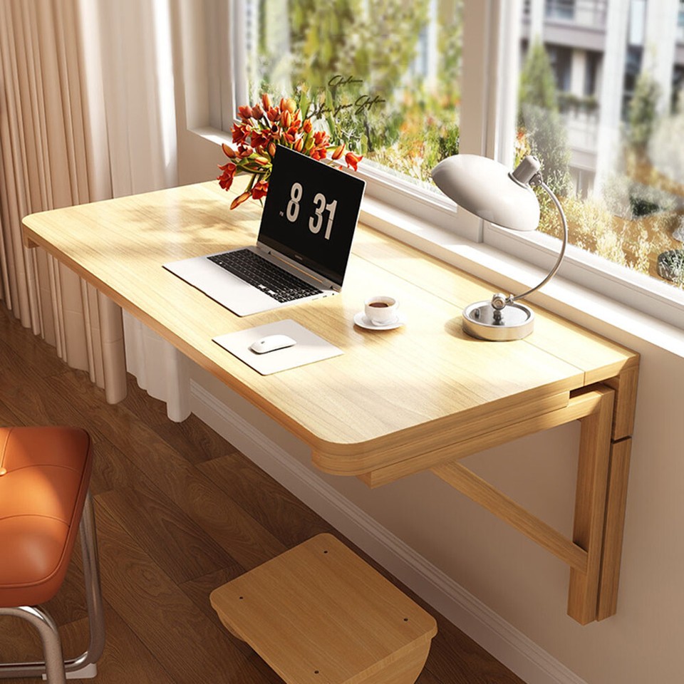 Folding Wall Mounted Table Laptop Drop Leaf Table Multi-functional Desk ...