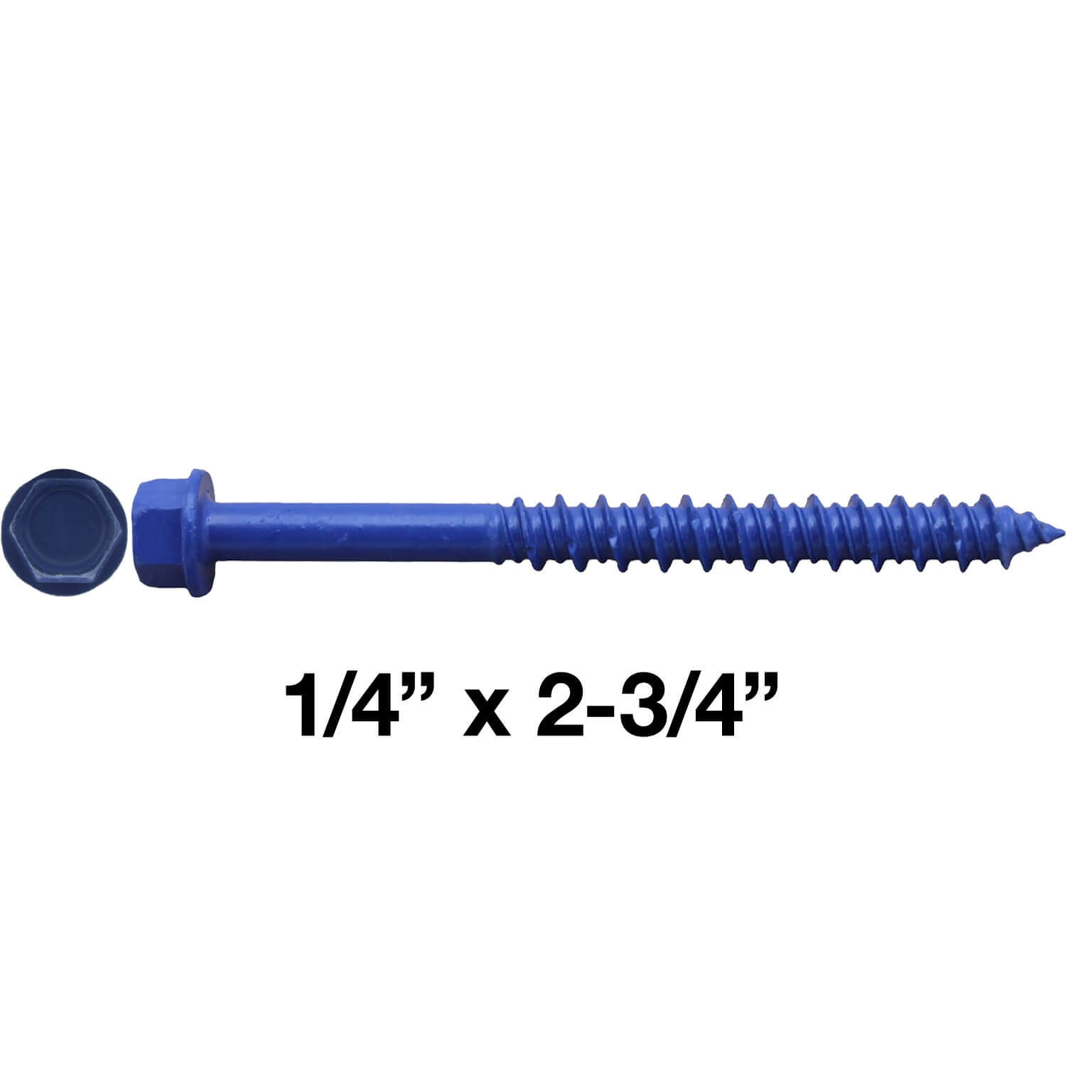 Blue Concrete Anchor Screws, Carbon Steel, Interior/Exterior QTY100 | eBay