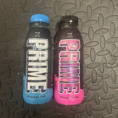 Prime "X" Hydration Drink- Rare Holo Edition x2 Blue & Pink- Strawberry ...