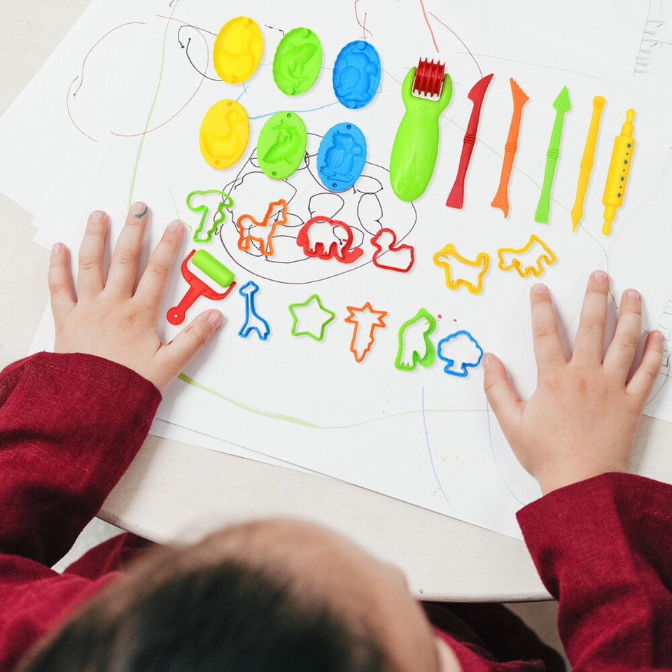 Plasticine Tool Kit Kids Dough Molds Clay Dough Tools Plasticine Mould ...