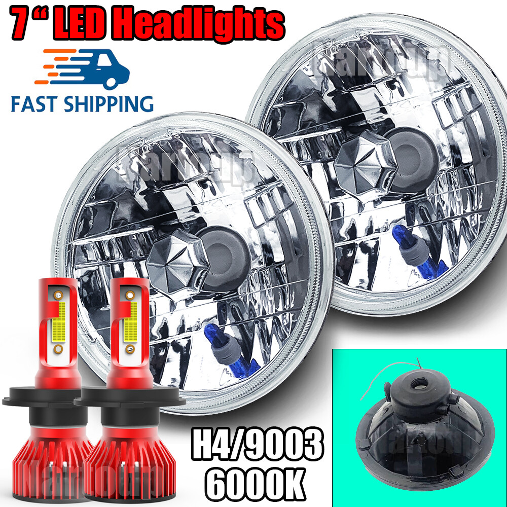 For Suzuki Samurai SJ410 7 inch LED Round Headlights Pair DRL Hi/Lo ...