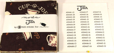 Java Deb Strain Charm Pack 42pc 5"squares Moda Cotton Sew Quilt Craft ...