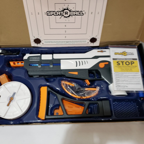 Splat R Ball Toy Gun SRB-1200 - White/Orange, Water Bead Blaster, No ...