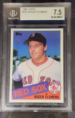 1985 Roger Clemens Topps #181 Near Mint 7.5 RC Rookie Red Sox | eBay
