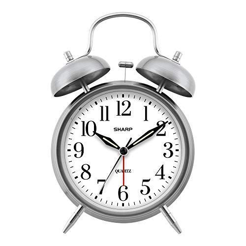 SHARP Twin Bell Alarm Clock - Loud Alarm - Great for Heavy Sleepers ...
