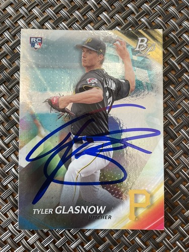 Tyler Glasnow 2017 Bowman Platinum Autographed RC #28 DODGERS Hand ...