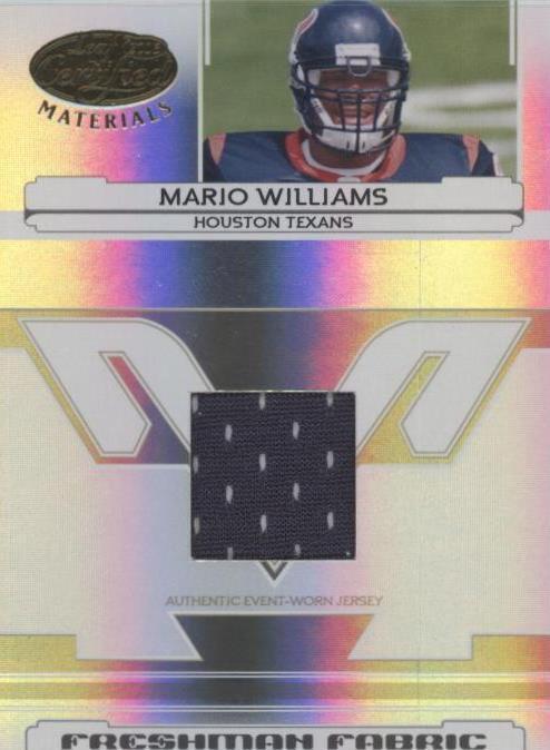 2006 Leaf Certified Materials - Freshman Fabric Mario Williams #205 / ...