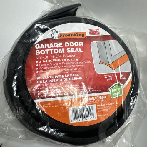 Frost King 2-1/4 in. W X 9 ft. L Rubber Garage Door Bottom Kit | eBay