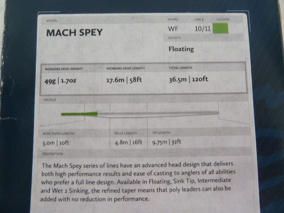 HARDY MACH SPEY 10/11 120FT FLOATING LINEHEAD 58FT W 49GM BRAN NEW | eBay UK