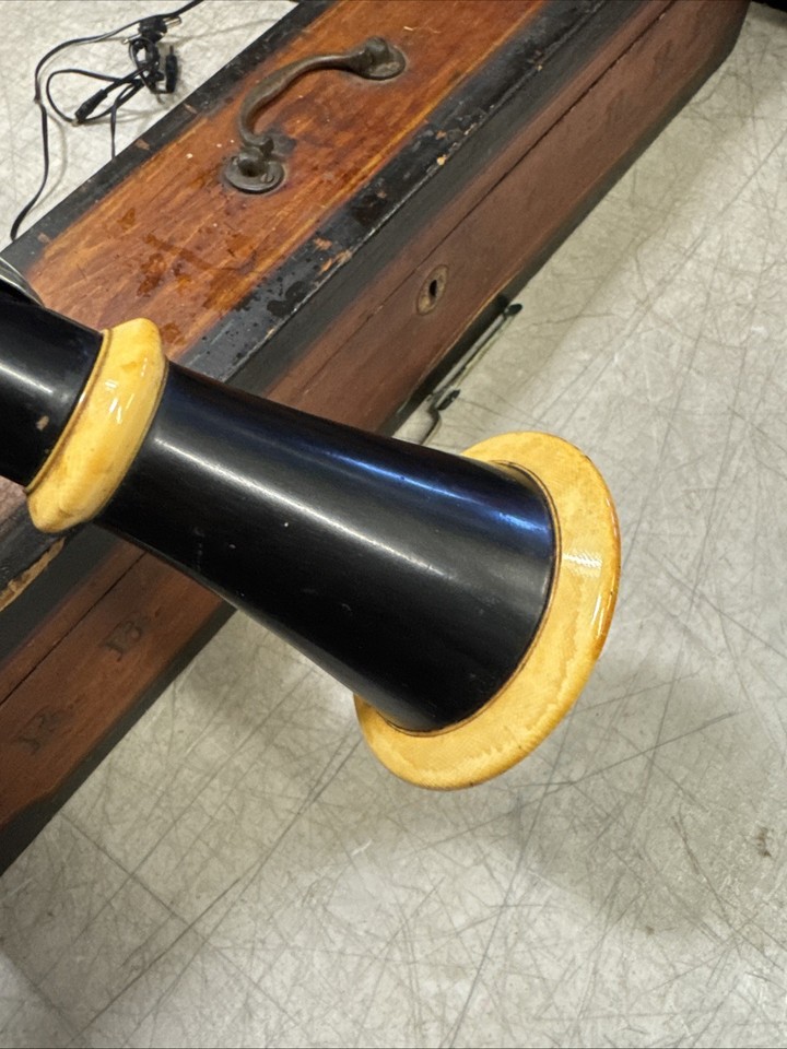 Rare M. SAUR 1800-1900s Ebony & Bone Rings Clarinet Germany? Key of B ...