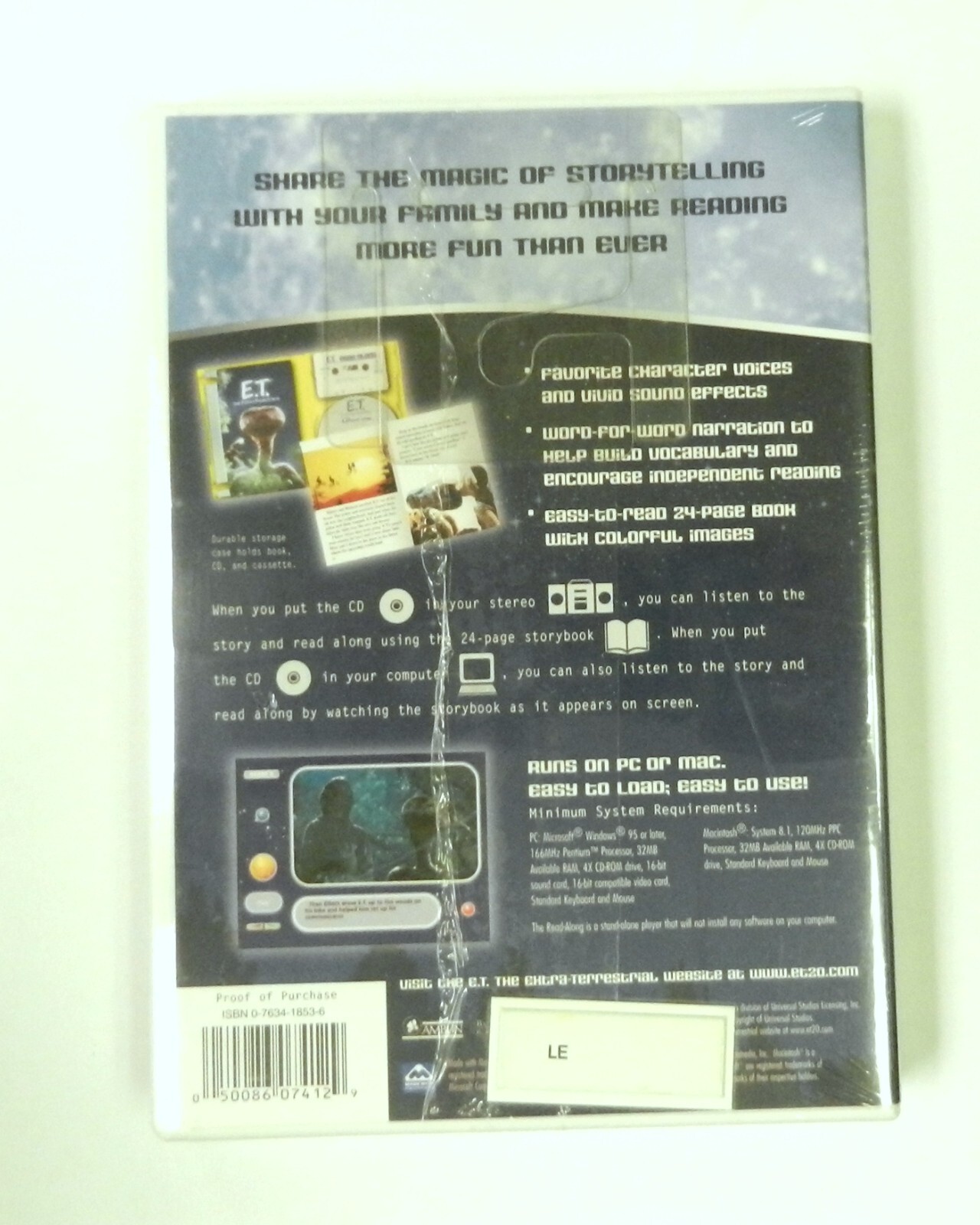 E.T. The Extra-Terrestrial [Read Along] by Disney (CD, Feb-2002, Buena ...