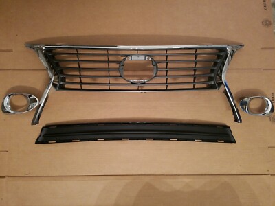 2013-2015 LEXUS RX350 Front Bumper Upper Center Grille & Fog Bezel Pair ...