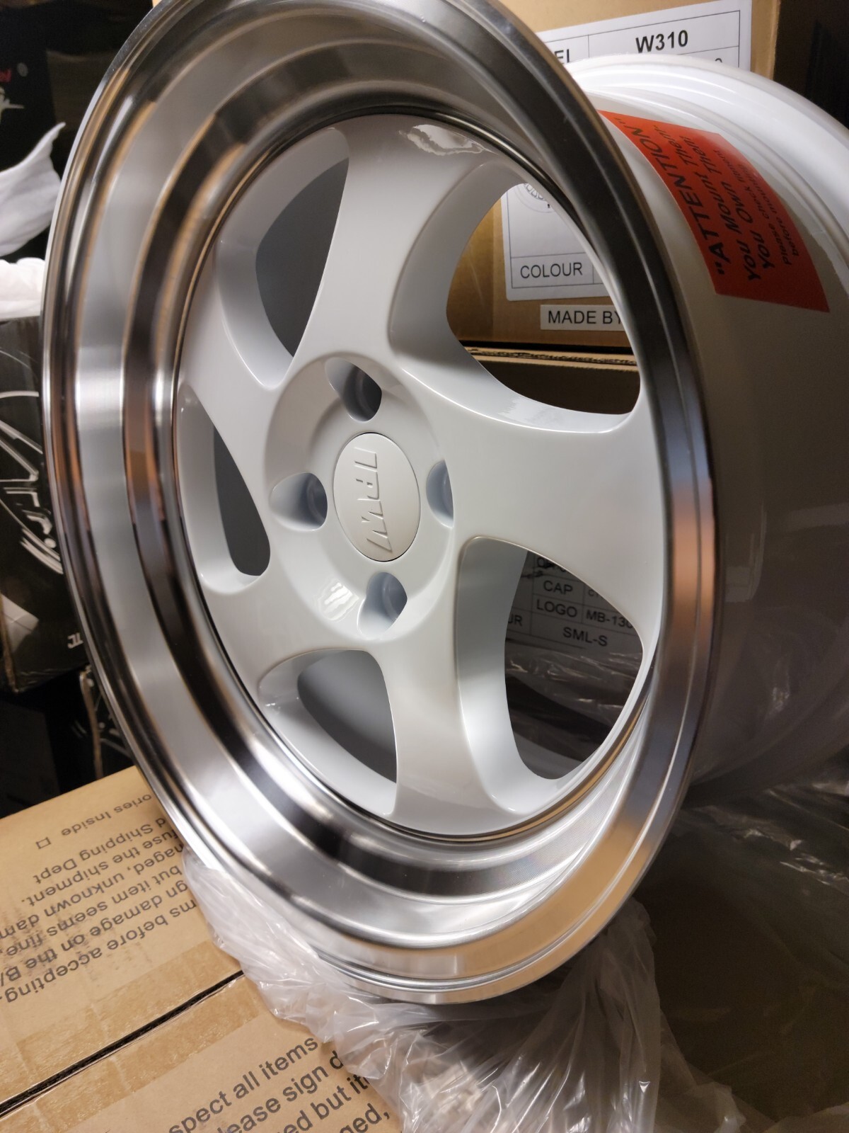 15" SWIRL RIM DEEP DISH WHEEL RIMS 4 LUG 4X100 +20mm NEW White Center ...