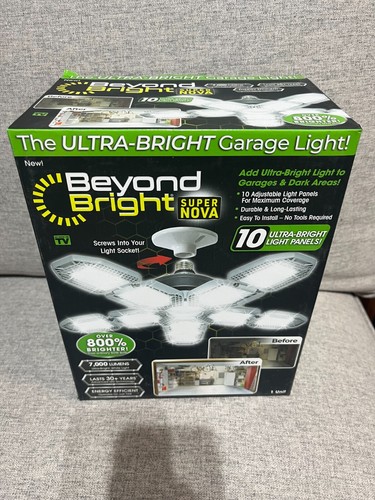BEYOND BRIGHT 60-Watt Ultra Bright LED 6500K with 10 Adjustable Light ...