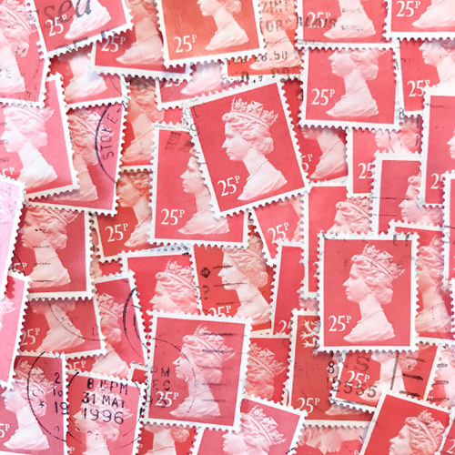 25 x Salmon Pink, used, British, 25p Machin postage stamps | eBay UK