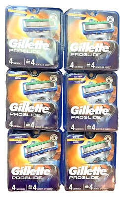 Gillette ProGlide Refill Cartridges - 6 Packs - 4 Cartridges In Each ...