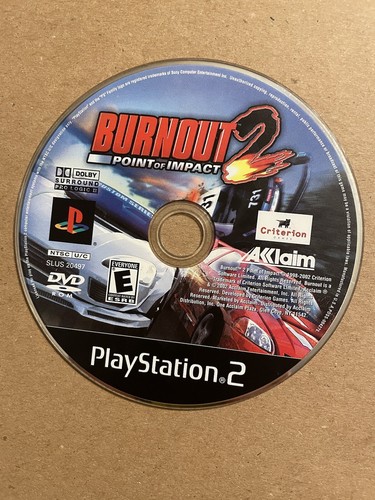 Burnout 2: Point of Impact (PlayStation 2, 2002) PS2 Disk only Tested ...