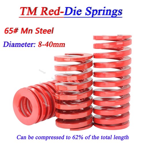 TM Red Heavy Load Duty Compression Die Springs,Diameter 8-40mm Length ...