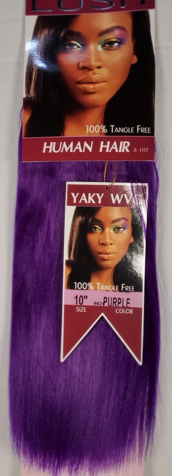 10 inch purple color synthetic weft weave track hair extension 10 inch ...