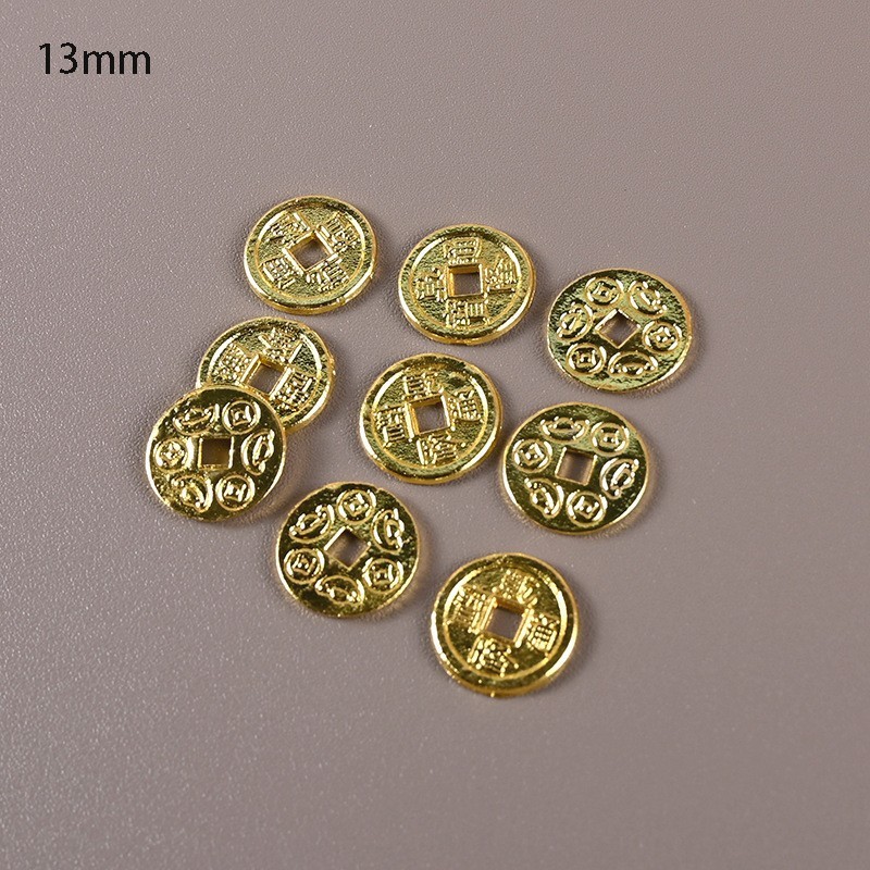 10PCS Mini Faux Gold bar, gold ingots, copper coins for doll house ...