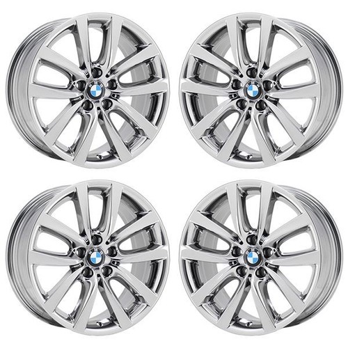 19" BMW 528i PVD BRIGHT CHROME WHEELS-C RIMS FACTORY OEM 71416 EXCHANGE ...