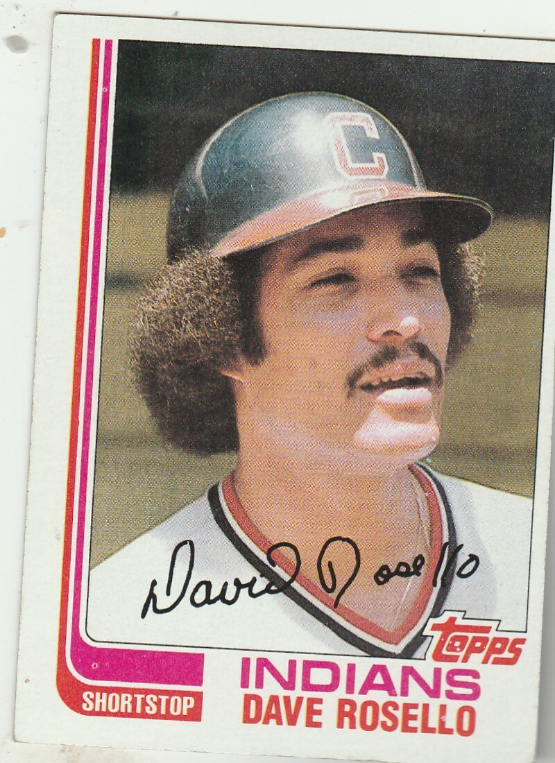 FREE SHIPPING-MINT-1982 (INDIANS) Topps #724 Dave Rosello (FACSIMILE ...