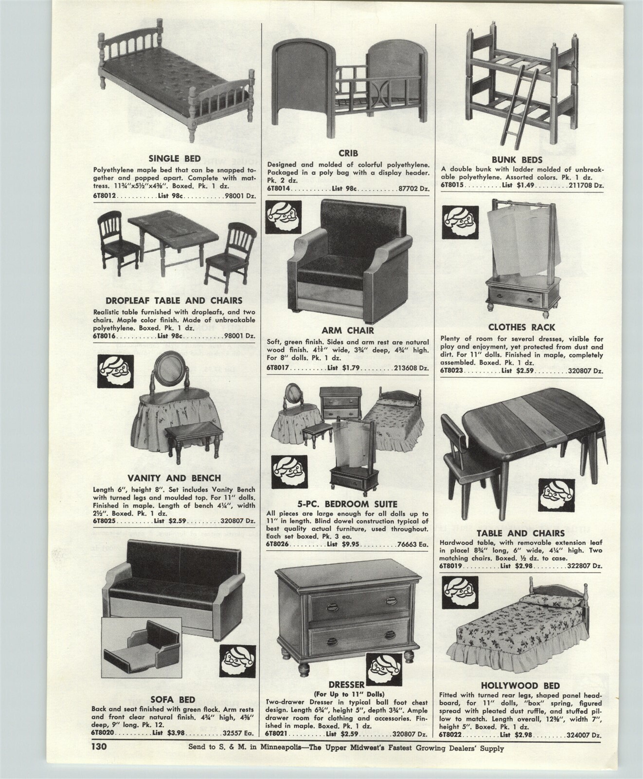 1957 PAPER AD Metal Doll House Little Miss Homemaker Split Level ...