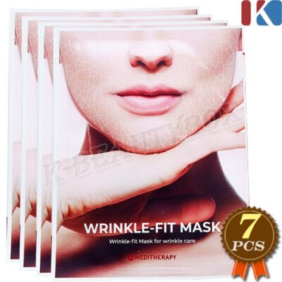 MEDITHERAPY Wrinkle Fit Face Mask 18g x 7pcs Firming Lifting Sheet Mask ...