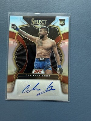 2023 Panini Select UFC Chris Gutierrez RC Rookie Signatures Auto Silver ...