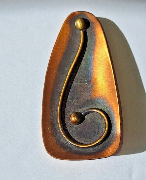 Mid-Century Modern Genuine Copper Brooch Vintage Gram… - Gem