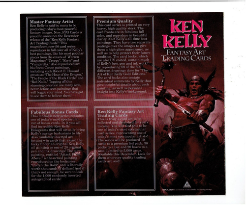 Super Rare Ken Kelly Fantasy Art Card Un-Cut Oversized Promo 1992 | eBay