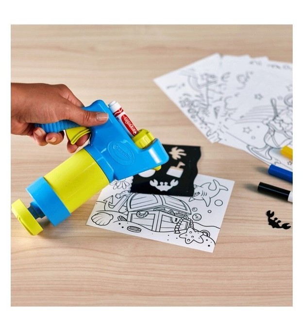 Crayola Mini Marker Sprayer Marker Airbrush Kit Gift for Kids 7 8 9 10 ...