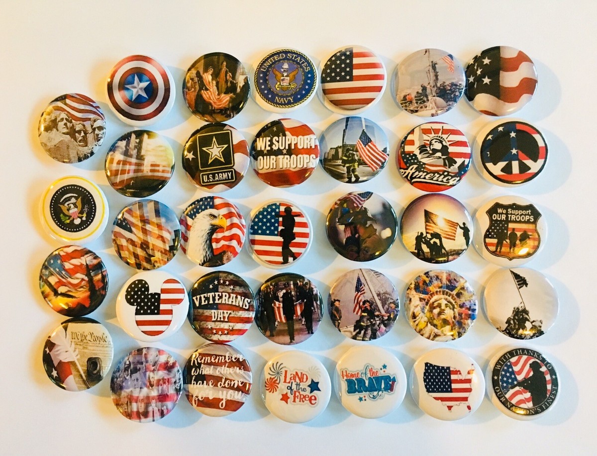 American Flag Button