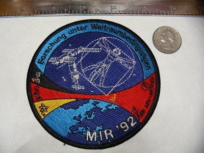 MIR '92 Patch NASA ESA DARA DLR Soyuz TM-14 Flade Russian Space Station ...
