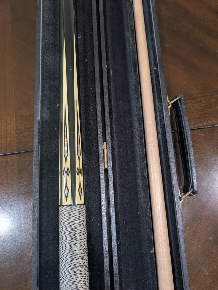 Harvard Pool Cue wrapped inlaid with carrying case. vintage | eBay